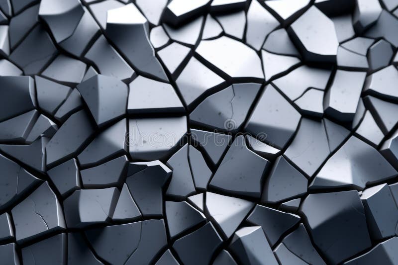 Grey Grooved Sectioned Background Texture - Voronoi Block Abstract ...