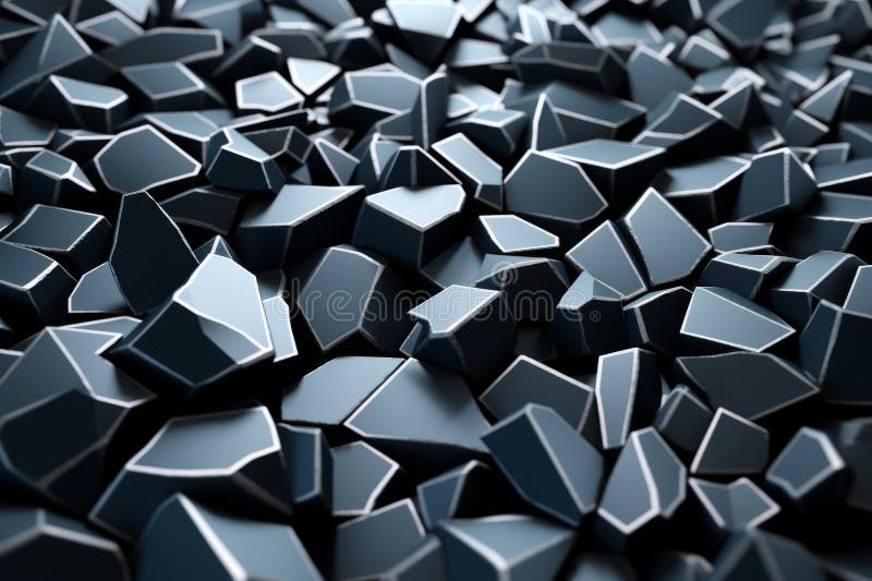 Dark Metal Shards Background Design Unique Voronoi Block Texture