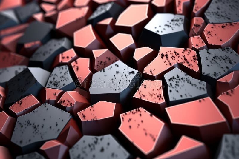 Abstract 3d Background Unique Voronoi Block Texture Stock