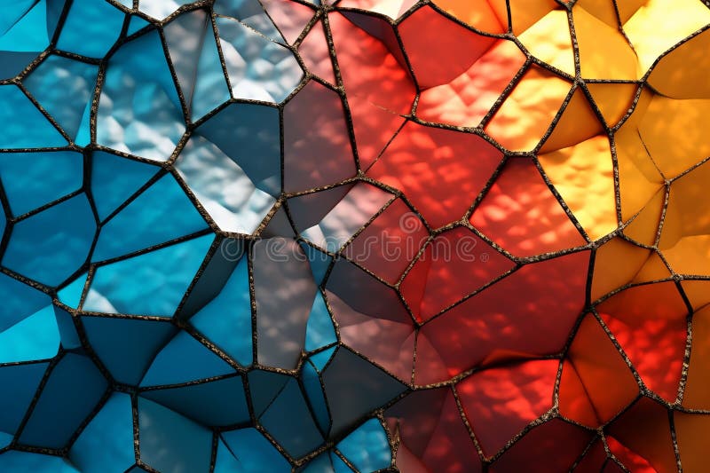 Grooved Gradient Abstract 3d Background Unique Voronoi Block Texture