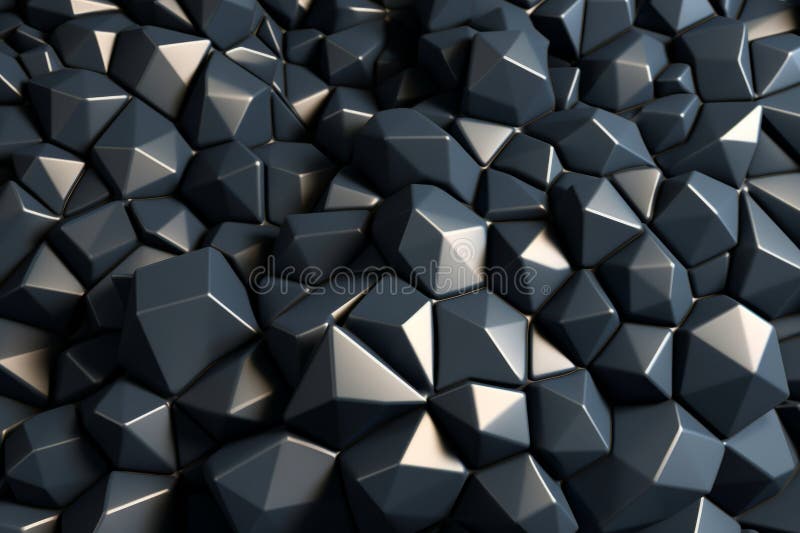Polygon Rocks Abstract 3D Background - Unique Voronoi Block Texture ...
