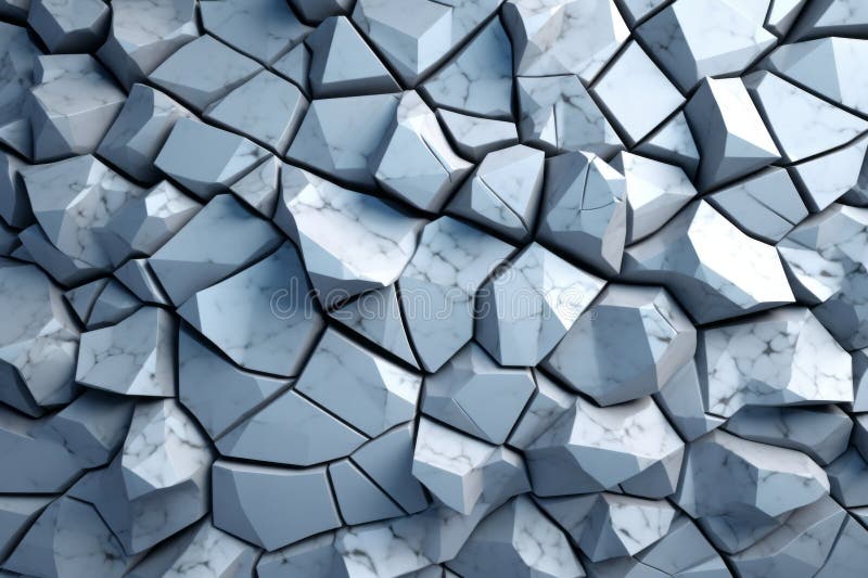 Marble Chunks Abstract 3D Background - Unique Voronoi Block Texture ...