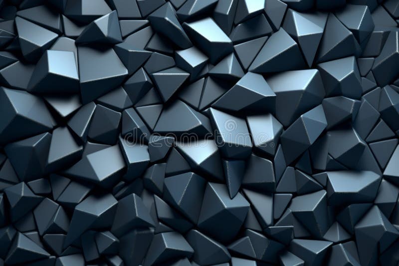 Vibrant Voronoi Block Texture Gray Stone Abstract 3d Background Stock