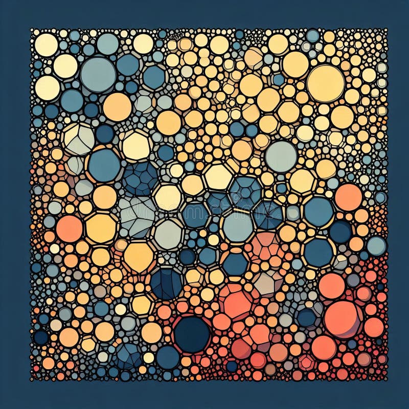 Voronoi Diagram Pattern Based on Partitioning a Plane into Regio Stock ...