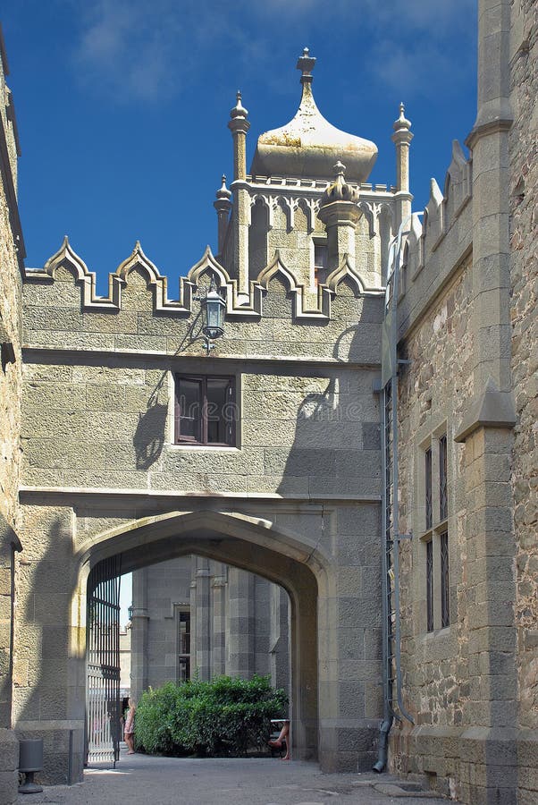 Vorontsov Palace in Alupka Crimea. Stock Image - Image of alupka, manor ...