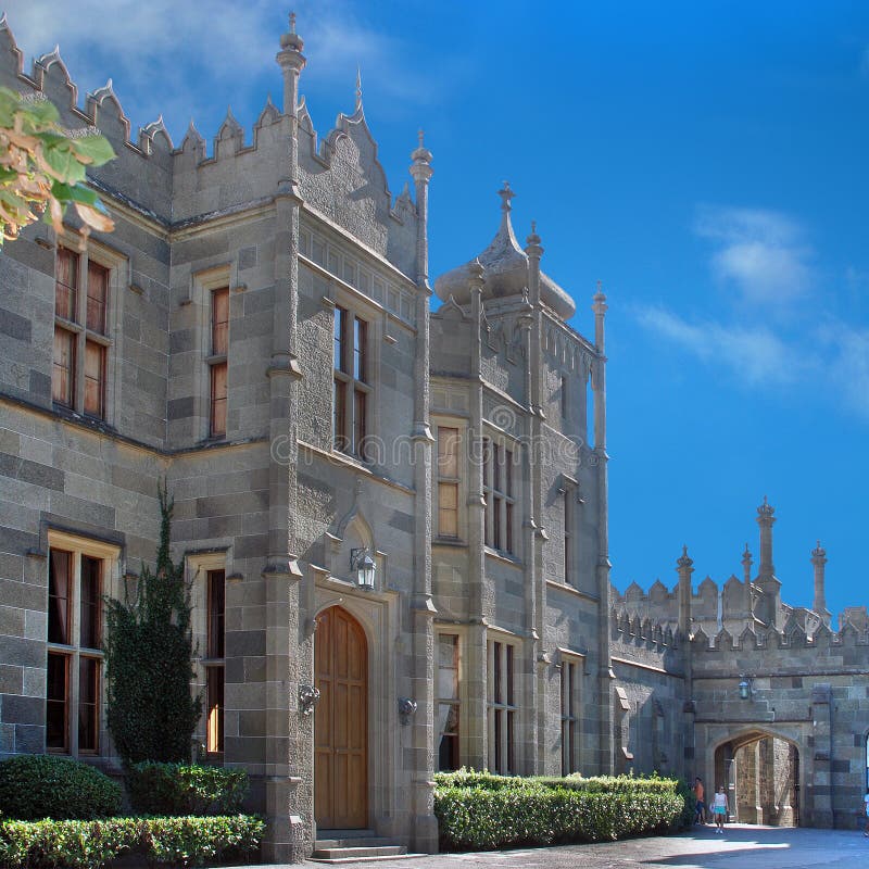 Vorontsov Palace in Alupka Crimea. Stock Image - Image of alupka, manor ...