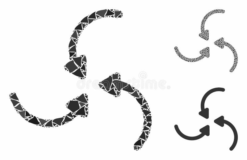 Vortex Arrows Composition Icon of Humpy Items Stock Illustration ...