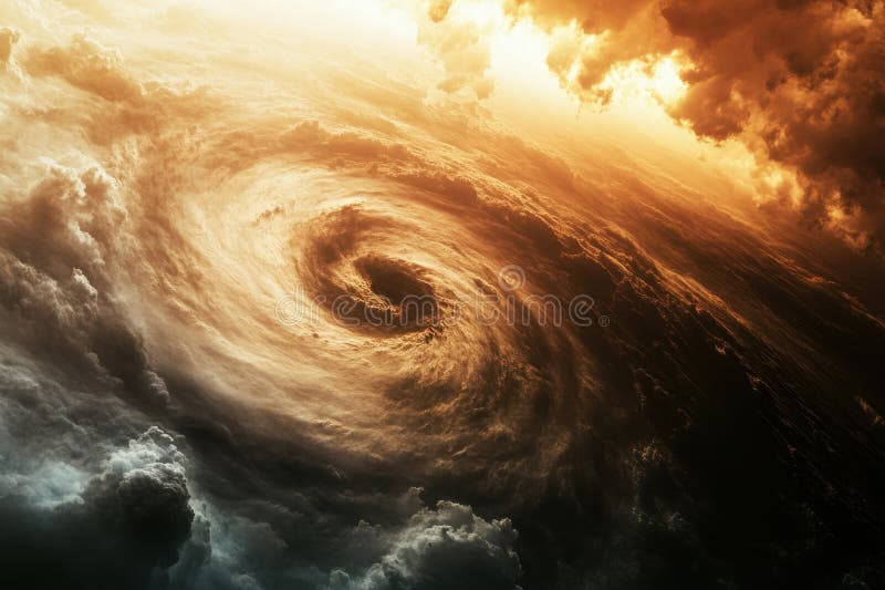 Vortex of Clouds Captured during a Dramatic Weather Phenomenon in the ...