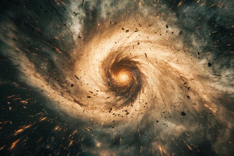 Vortex of Cosmic Debris and Dust Illuminated by Galactic Light ...