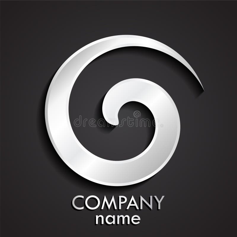 Vortex 3d Silver Metal Logo Stock Vector - Illustration of shutter ...