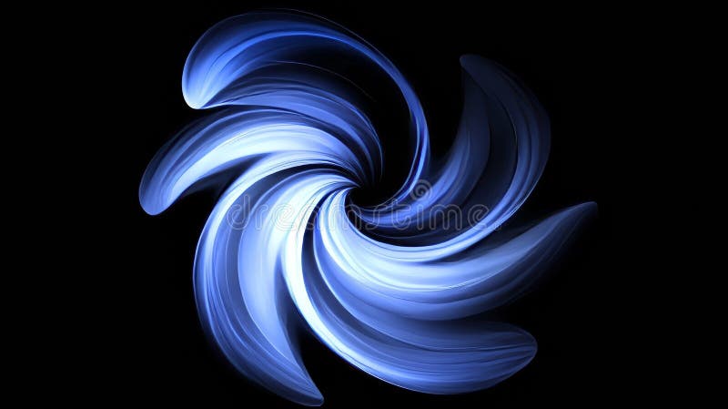 A Vortex Effect is Produced by Abstract Blue Light Swirling Stock Image ...