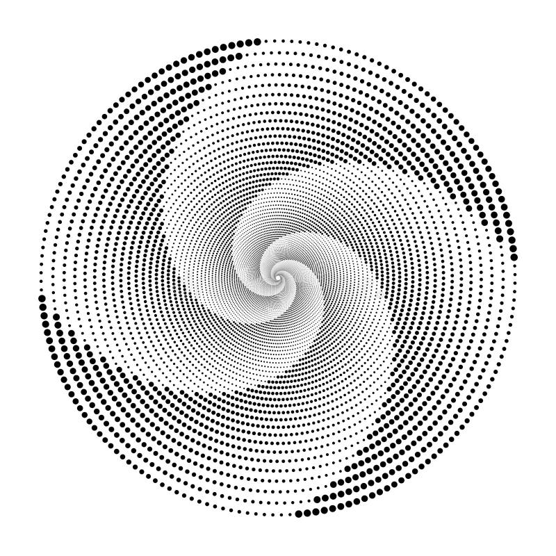 Vortex Element, Geometric Halftone Pattern Stock Illustration ...