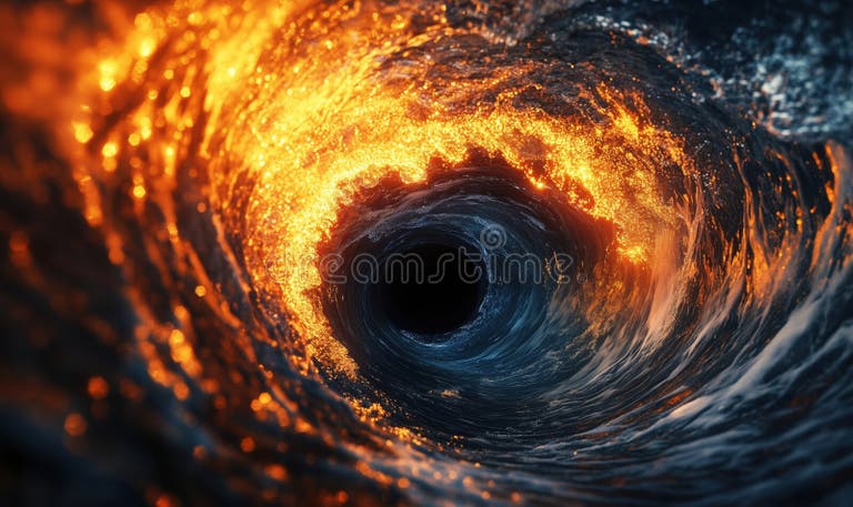 Vortex of Fire and Water Creating a Stunning Visual Contrast in ...