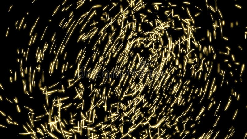 Vortex Flow with Neon Dots. Design. Laser Dots and Beams Move in Stream ...