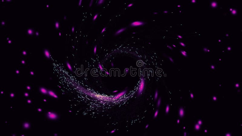 Vortex of Gold and Purple Dynamic Particles Floating in 3d Space ...