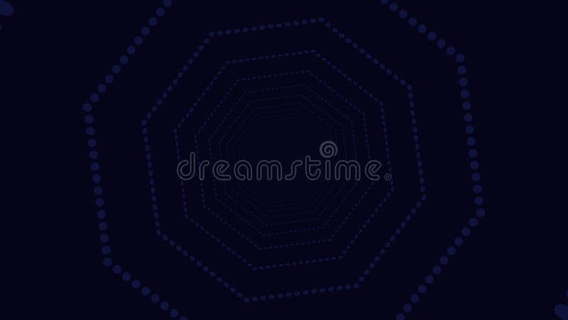 Vortex Hexagon Shapes with Neon Dots on Dark Gradient Stock Video ...