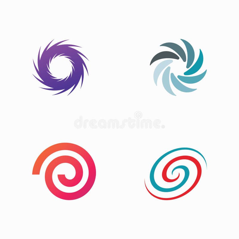 Vortex Icon Logo Vector Design Template Stock Vector - Illustration of ...