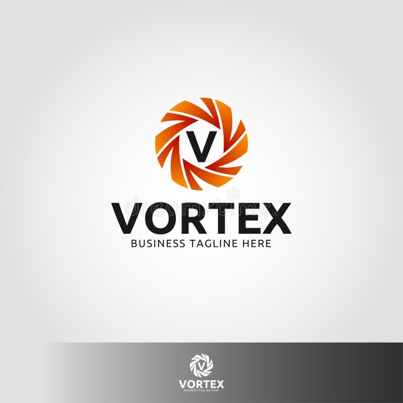 Vortex - Letter V Logo stock vector. Illustration of element - 129804760