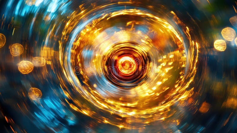 Vortex of Light Abstract Swirling Energy in Orange, Gold, and Blue ...