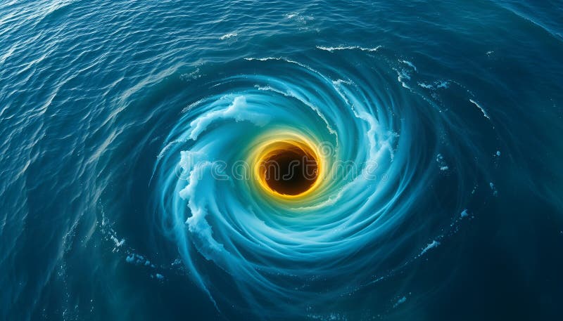 The Vortex: an Ocean S Mysterious, Colorful Eye Unleashed Stock ...