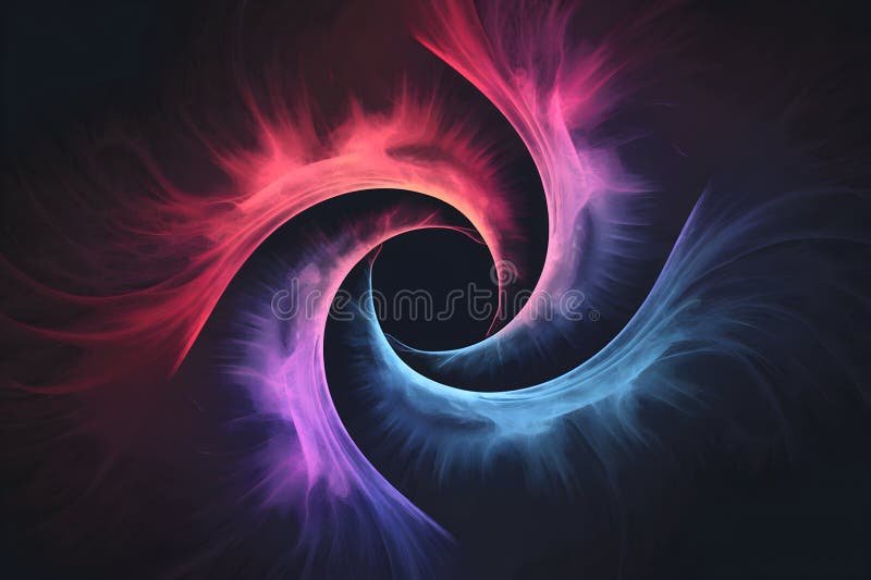 Vortex Pattern in Red, Blue, and Purple with Depth and Movement Stock ...
