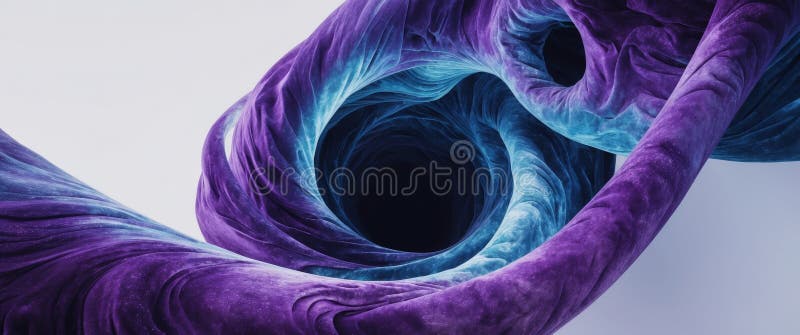 Vortex of Purple and Blue Swirls Converging into a Central Void Stock ...