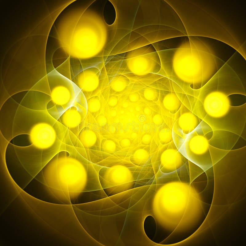 Vortex of Spheres. Constellation of Many Moons Stock Illustration ...