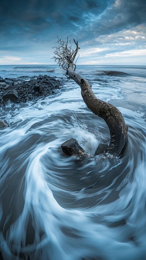A Vortex Stirs the Deep Blue Sea, Pulling Driftwood and an Ancient ...