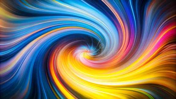 Vortex Vision Swirling Rainbow Composition Stock Illustration ...