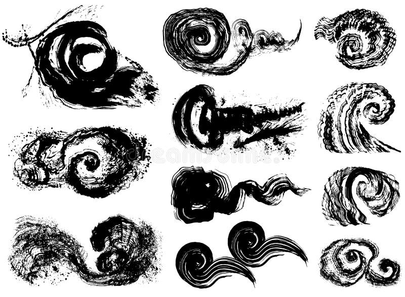 Vortex. Wave Splash. Brush Stroke Illustration. Stock Vector ...