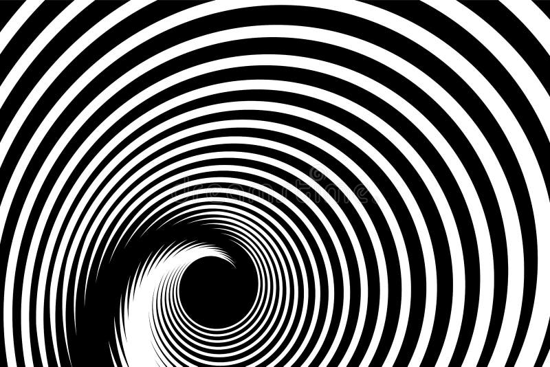Vortex Whirl Motion. Abstract Textured Black and White Background Stock ...