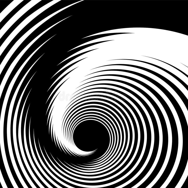 Vortex Whirl Movement Effect. Abstract Black and White Background Stock ...