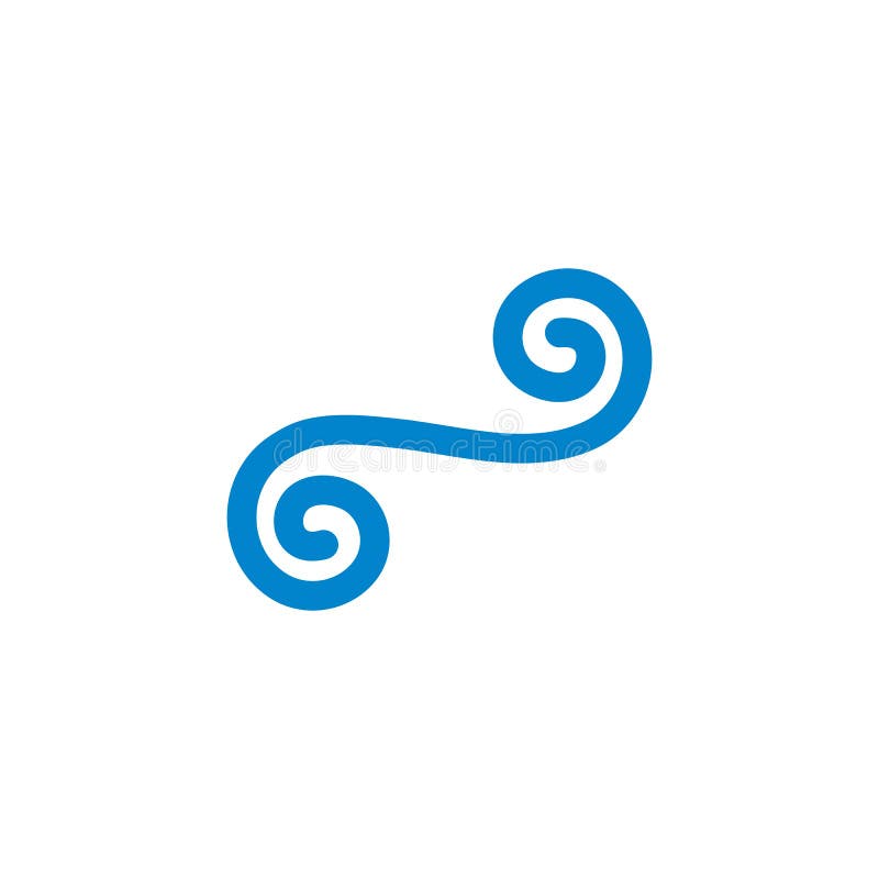 Vortex Wind Logo Icon Wave and Spiral Vector Stock Vector ...