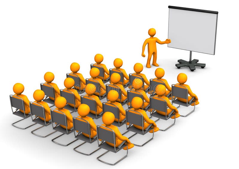 Vortrag Flipchart stock abbildung. Illustration von gruppe - 27834672