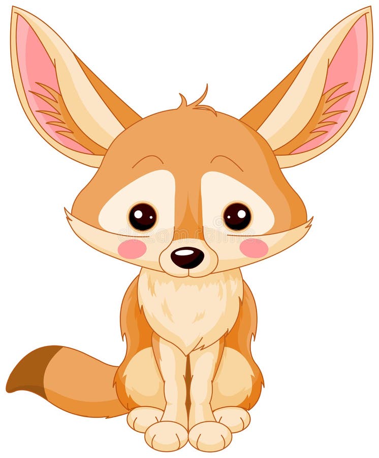 Vos Fennec vector illustratie. Illustration of beeld - 43579628