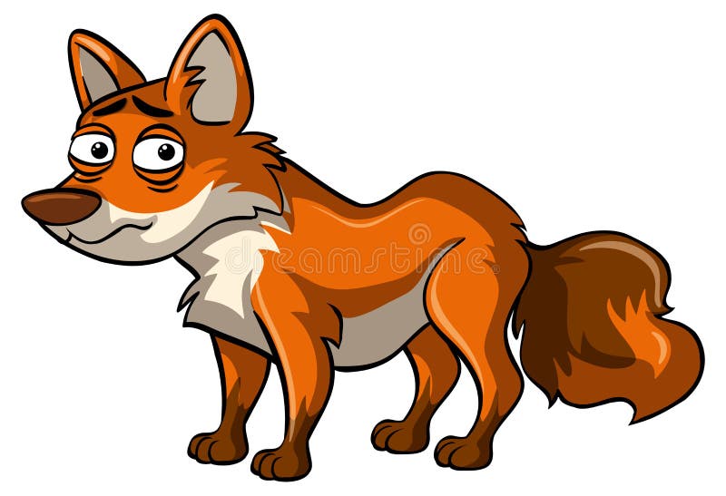 Vos met slaperige ogen vector illustratie. Illustration of exotisch ...