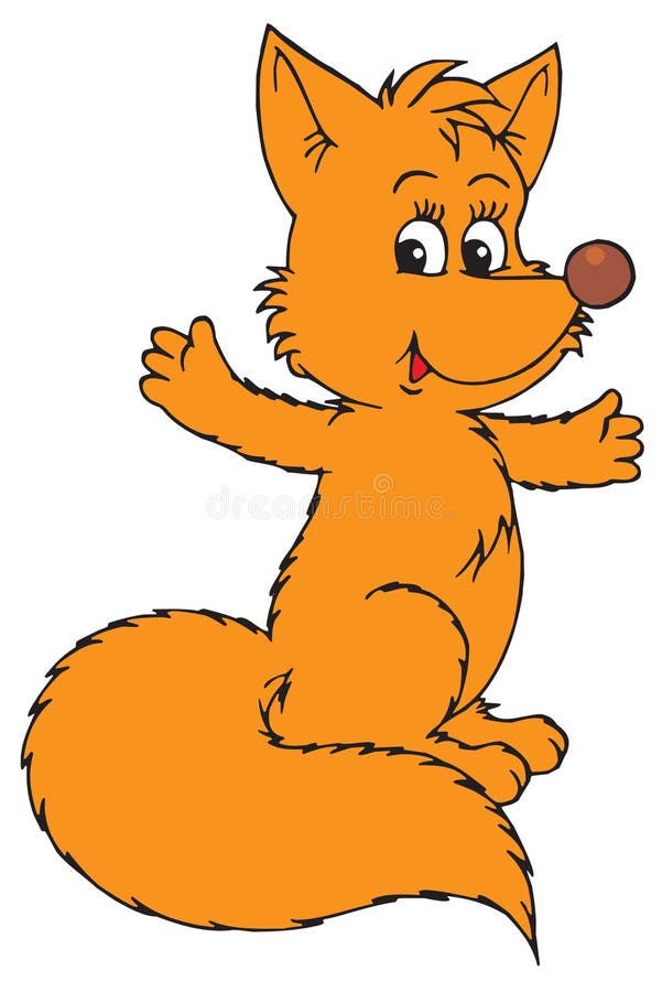 Vos (vector klem-kunst) vector illustratie. Illustration of pret - 3279532