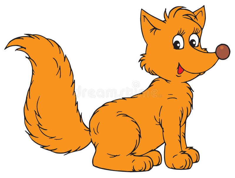 Vos (vector klem-kunst) vector illustratie. Illustration of geïsoleerd ...