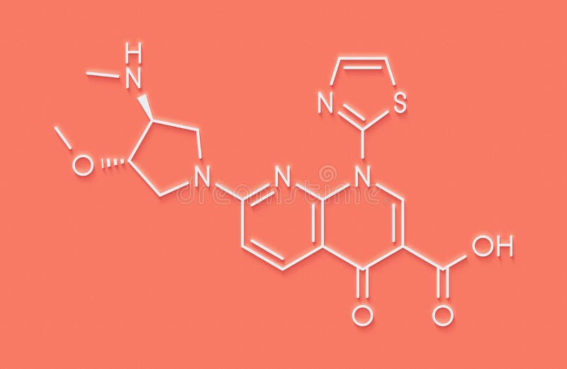 Vosaroxin Cancer Drug Molecule. Skeletal Formula. Stock Illustration ...