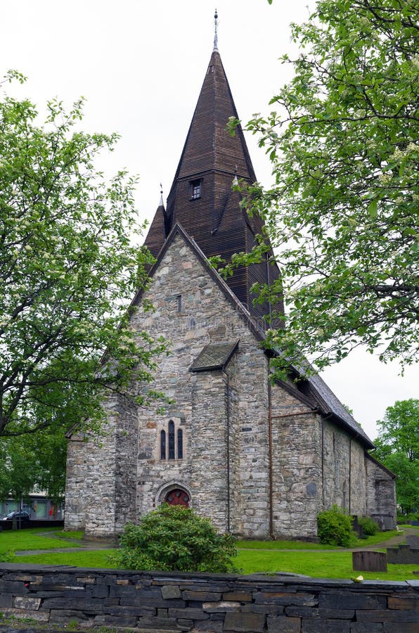 Voss stock image. Image of religious, picturesque, vangskyrkja - 94650335