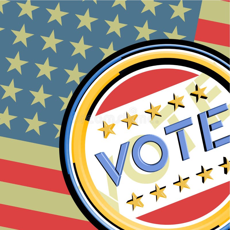 Vote circle icon stock vector. Illustration of democrat - 25622706