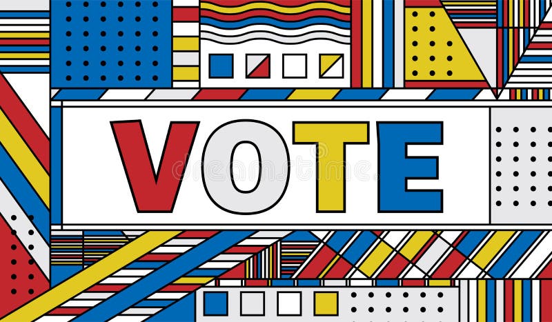 VOTE Abstract Pattern Illustration Stock Illustration - Illustration of ...
