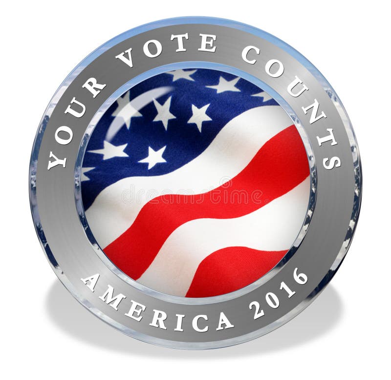 Vote 2016 USA Presidential Election Button Illustration Stock Vector ...