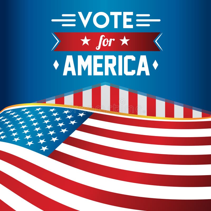 Vote for America Poster. Vector Illustration Decorative Design Stock ...