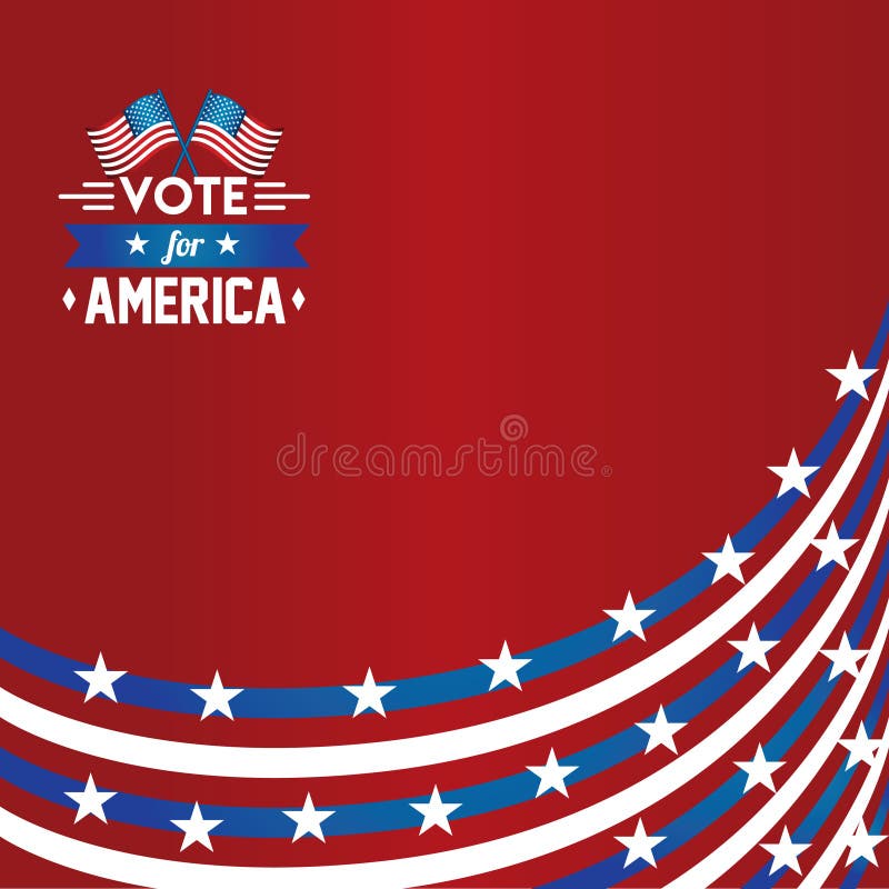 Vote for America Poster. Vector Illustration Decorative Design Stock ...