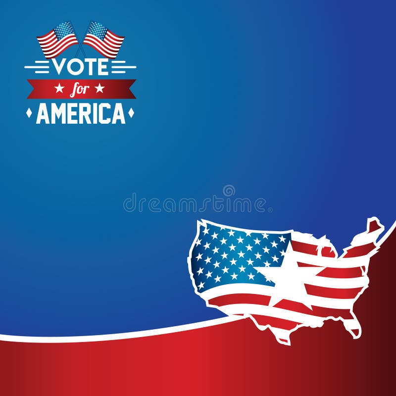 Vote for America Poster. Vector Illustration Decorative Design Stock ...