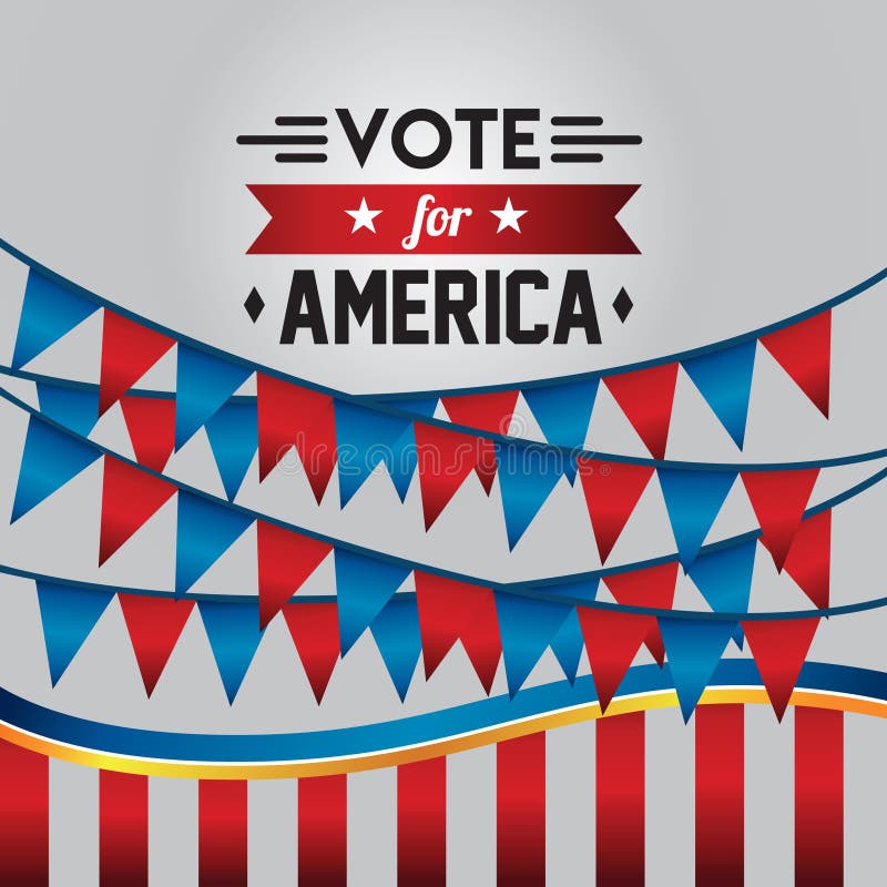 Vote for America Poster. Vector Illustration Decorative Design Stock ...