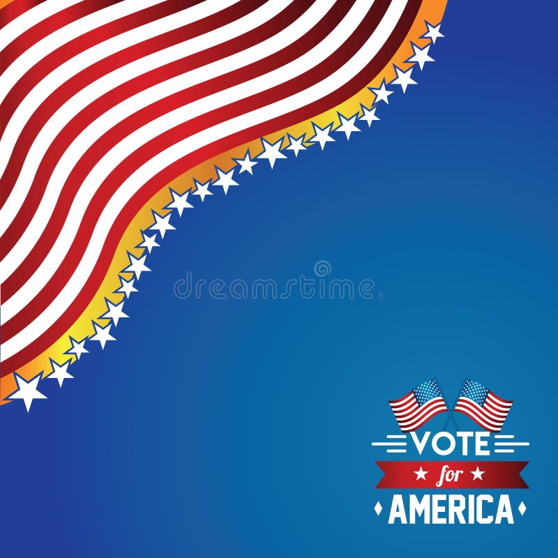 Vote for America Poster. Vector Illustration Decorative Design Stock ...