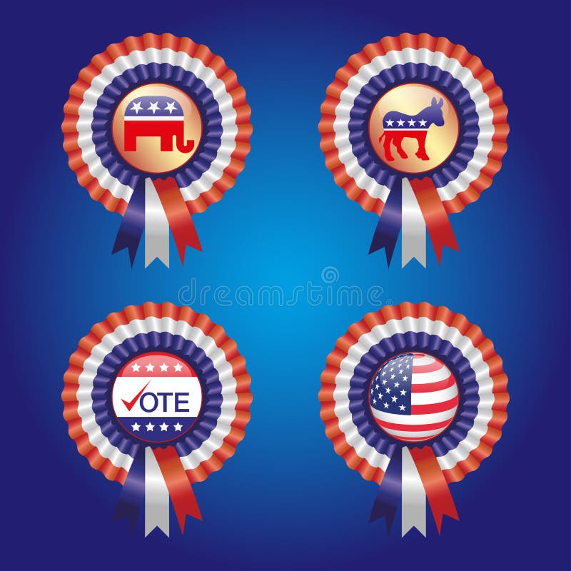 Vote for America ribbon stock vector. Illustration of president - 80057439