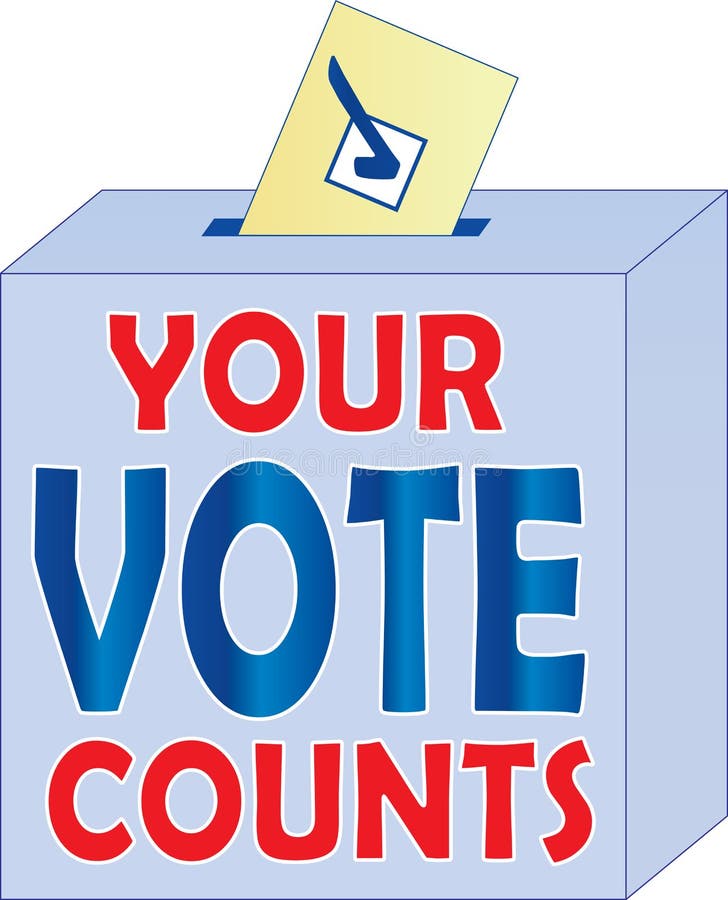 Vote Ballot Box Full Color stock illustration. Illustration of primary ...